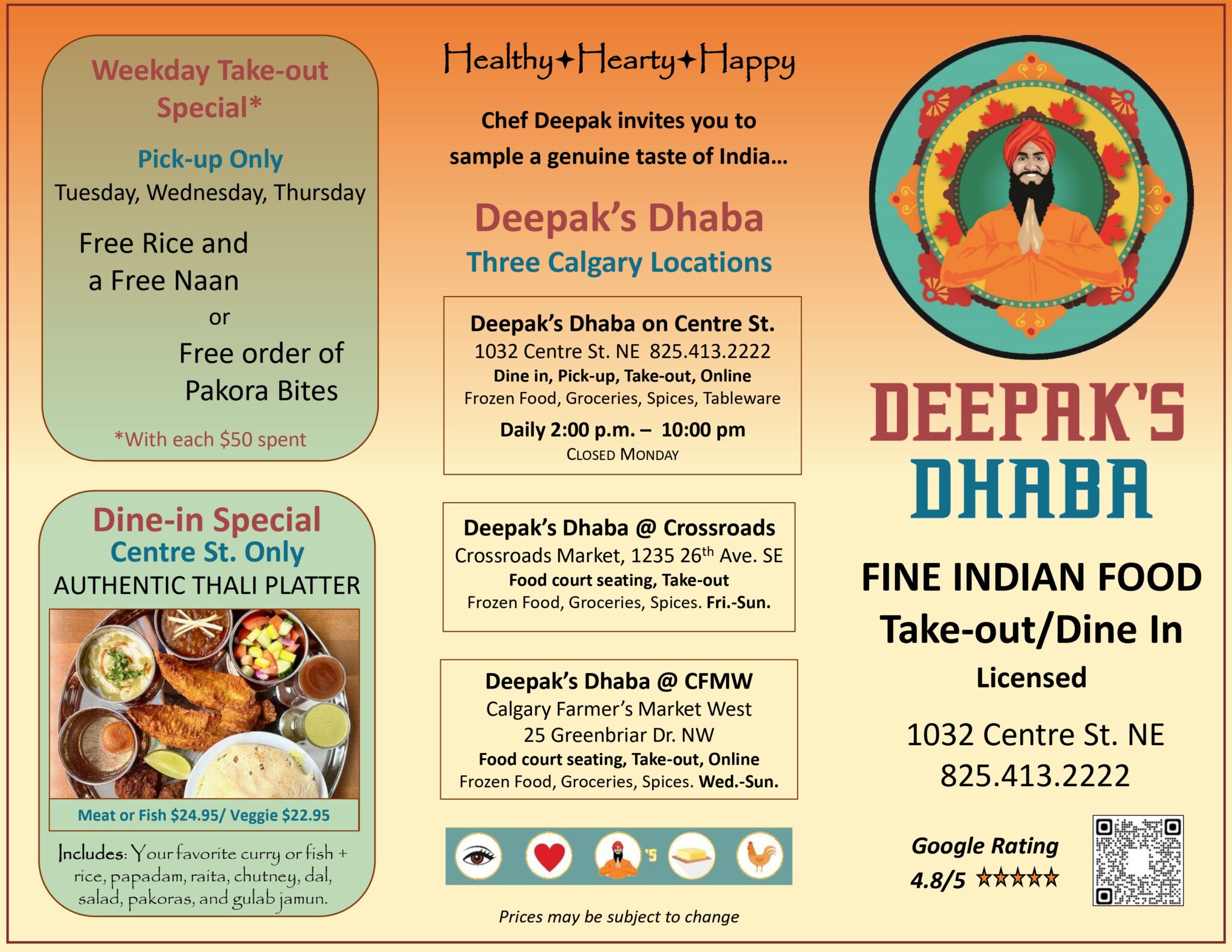 Menu – Deepaks Dhaba